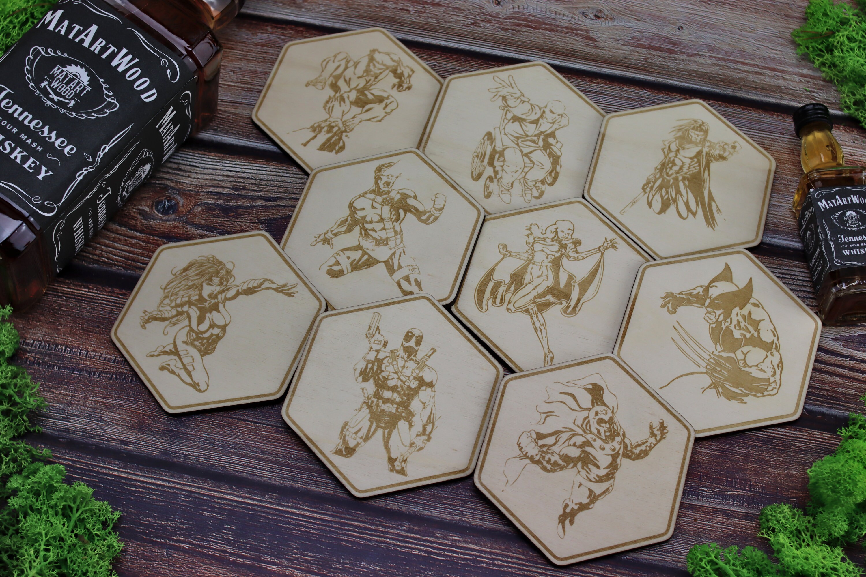 Anime Coasters Set Great for Gift X Fan Father's day | Etsy