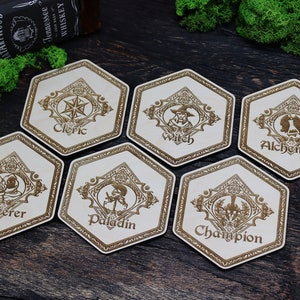 Dnd Coasters, Dungeons and Dragons Coasters, Heroes Coaster Set ...