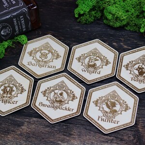 Dnd Coasters, Dungeons and Dragons Coasters, Heroes Coaster Set ...