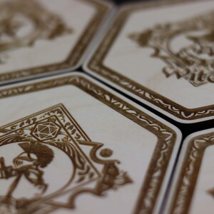 Dnd Coasters, Dungeons and Dragons Coasters, Heroes Coaster Set ...