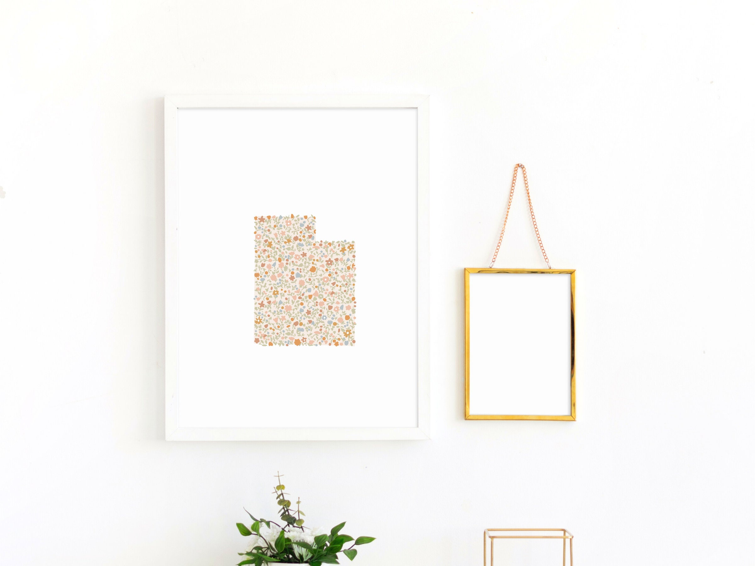 Digital Download Utah Floral State Art Print Minimalist Wall - Etsy