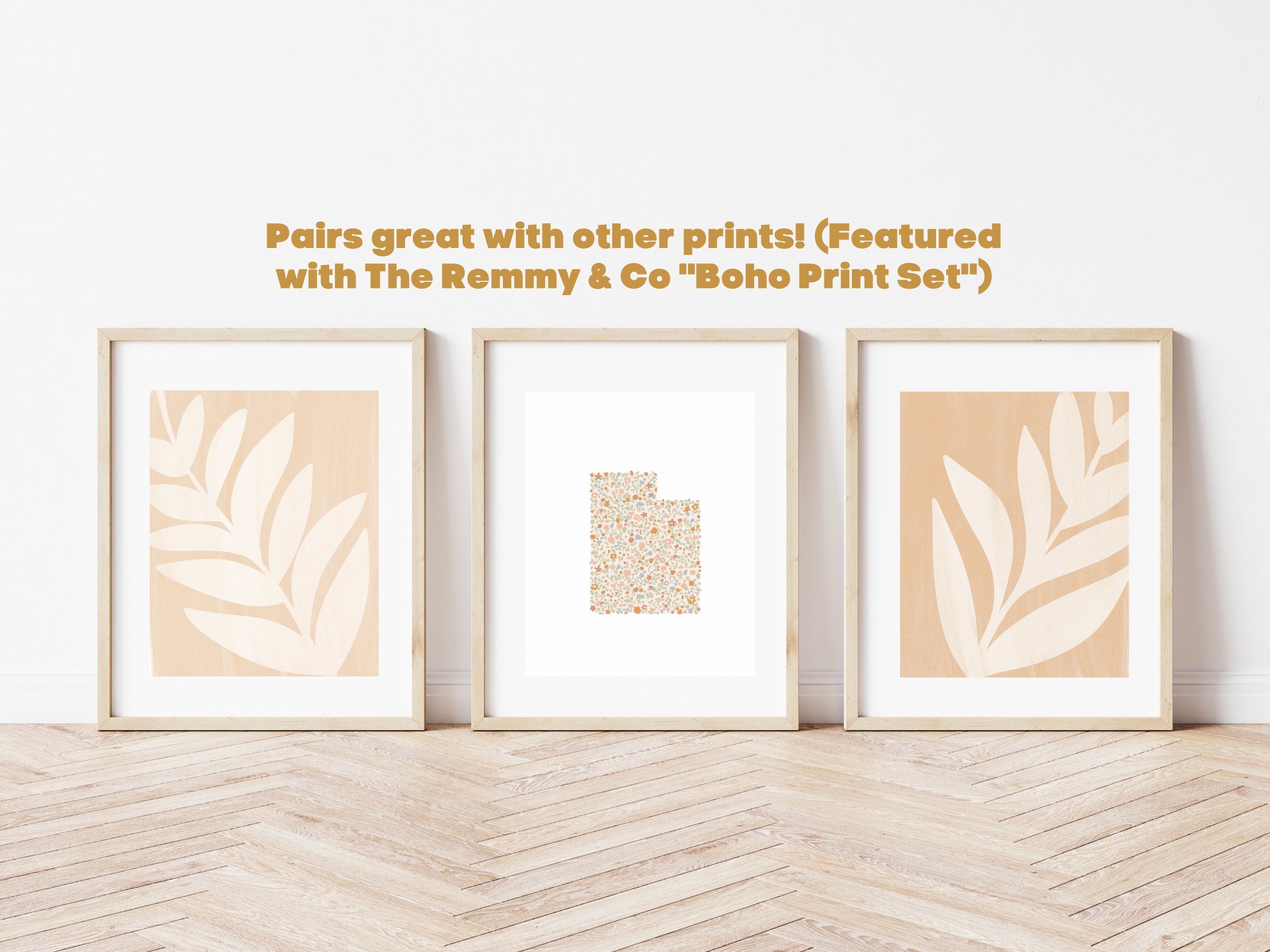 Digital Download Utah Floral State Art Print Minimalist Wall - Etsy