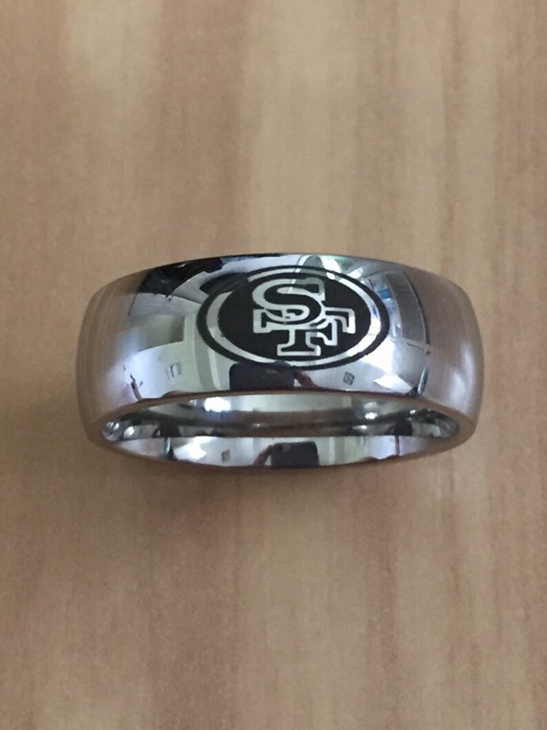 San Francisco 49ers Ring Comfort Fit Stainless Steel Ring | Etsy