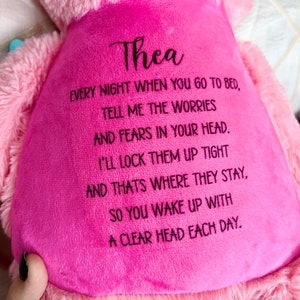 Personalised Children's Worry Monster, Anxiety Aid, Kids Sleep Cuddle ...