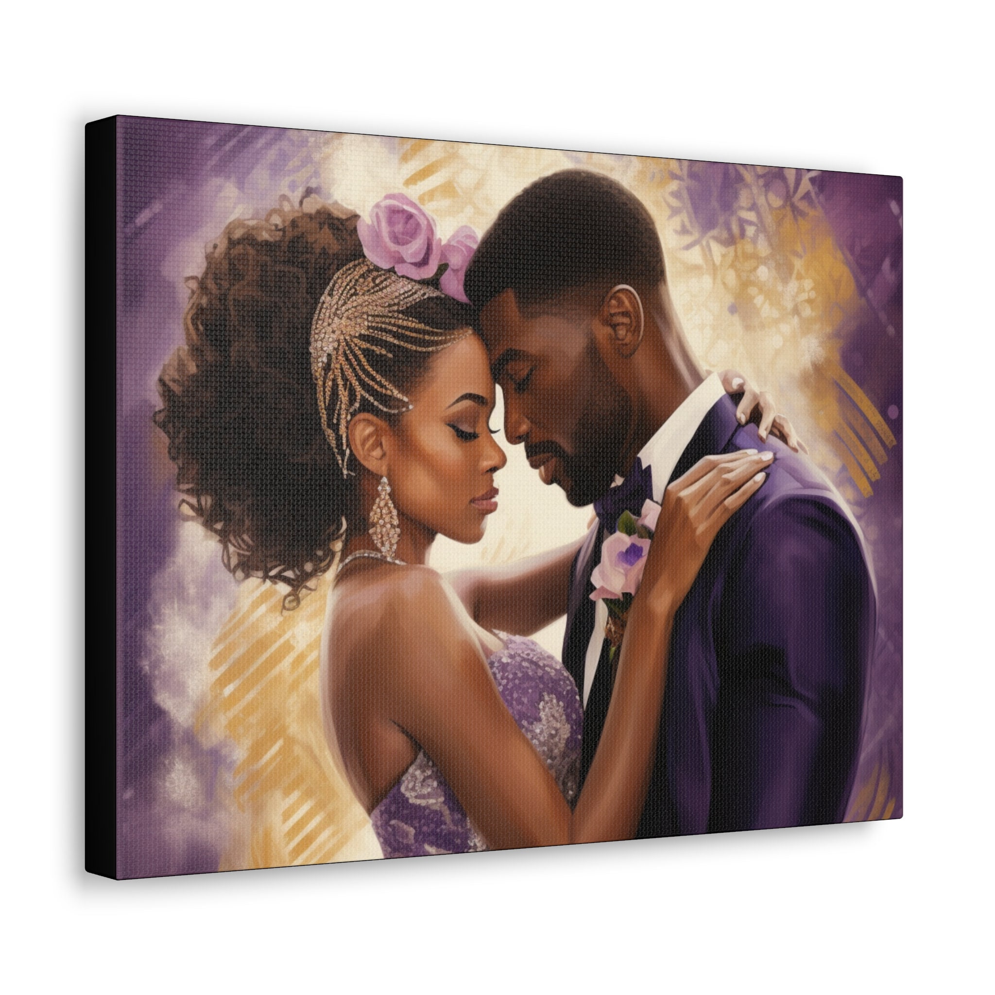 Black Love Art Canvas, Afrocentric Wall Art Decor, Black Couple Wall Art, BLM Wall Art, Afro ...