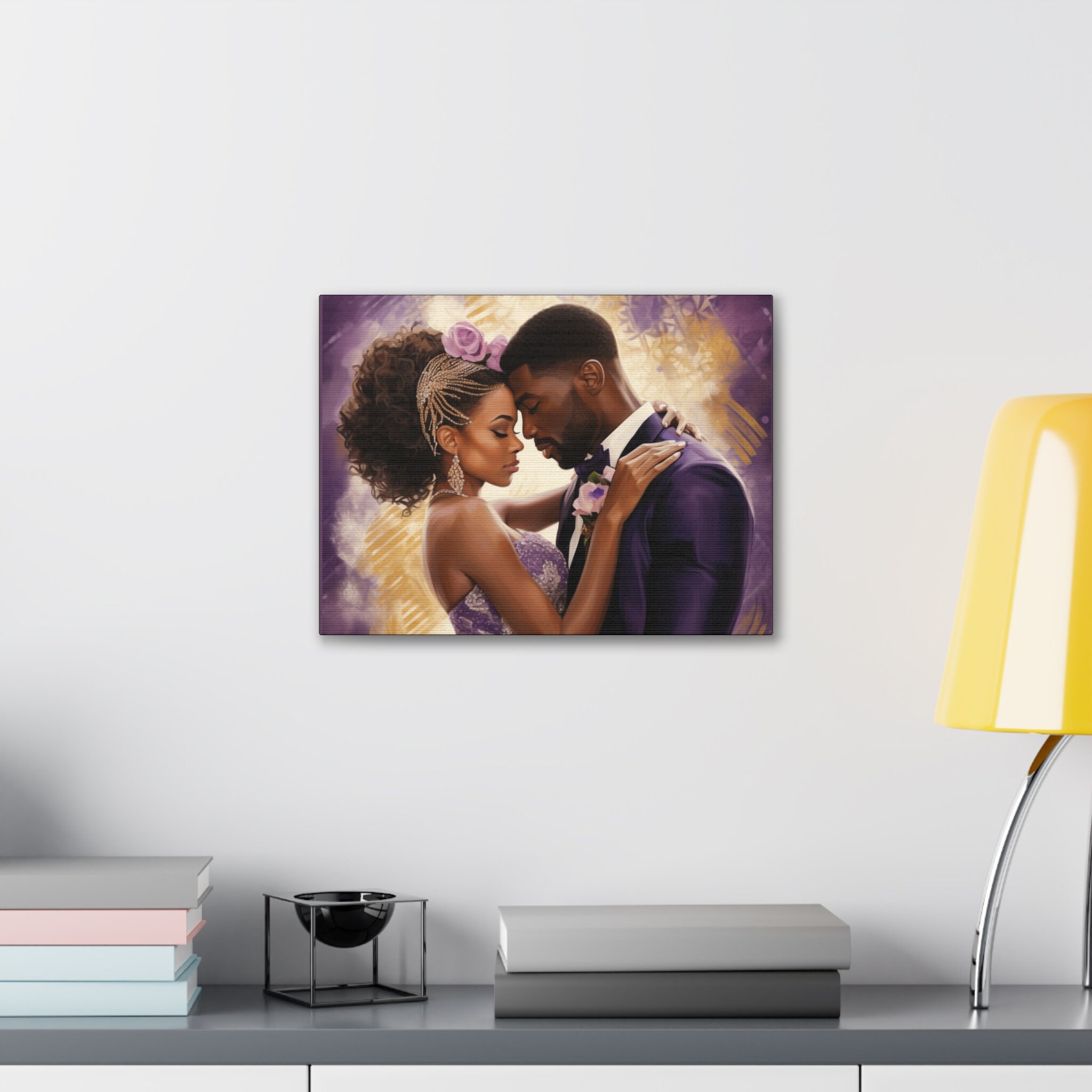 Black Love Art Canvas, Afrocentric Wall Art Decor, Black Couple Wall Art, BLM Wall Art, Afro ...