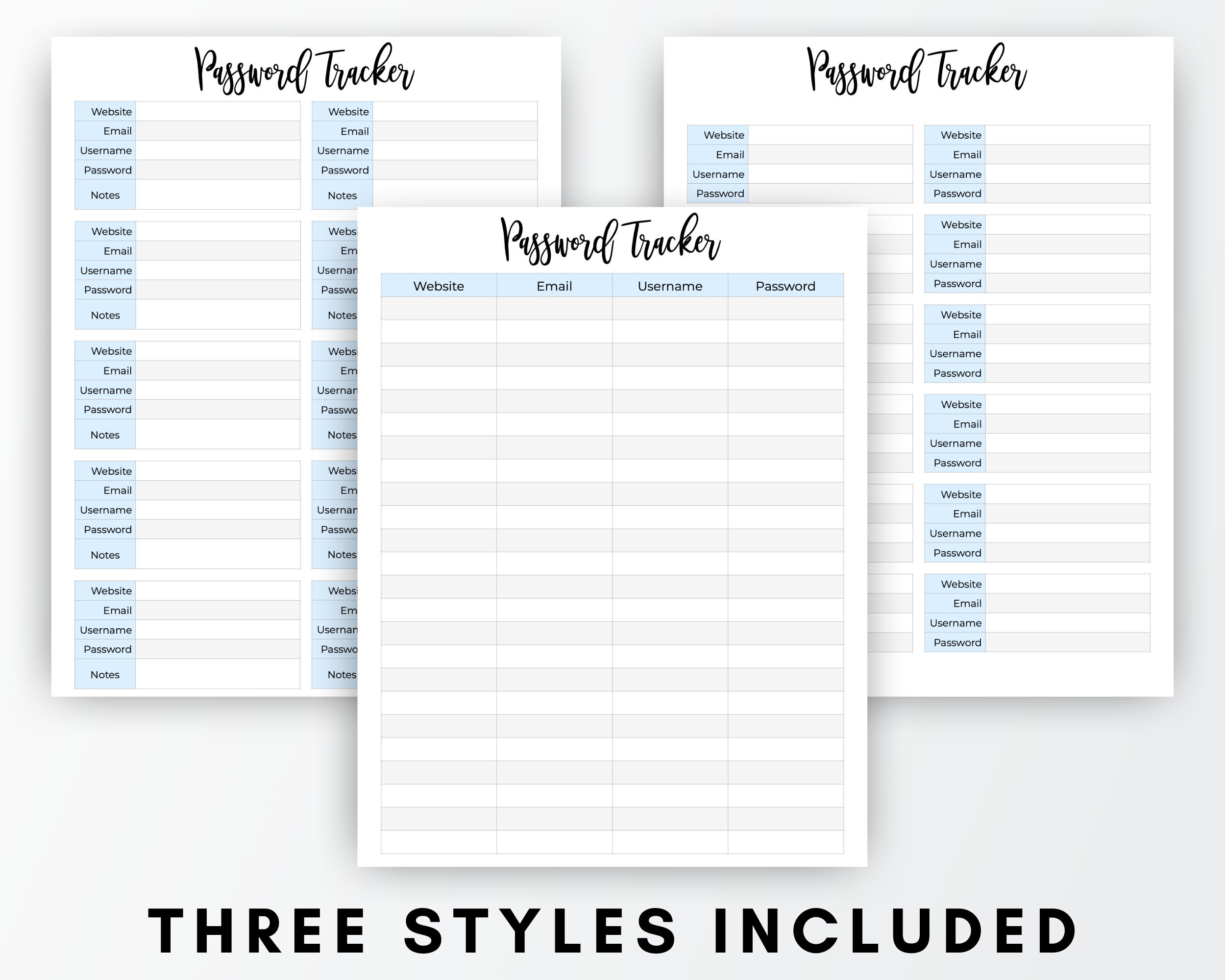 FILLABLE Password Tracker Printable, Password Tracker, Password Tracker ...
