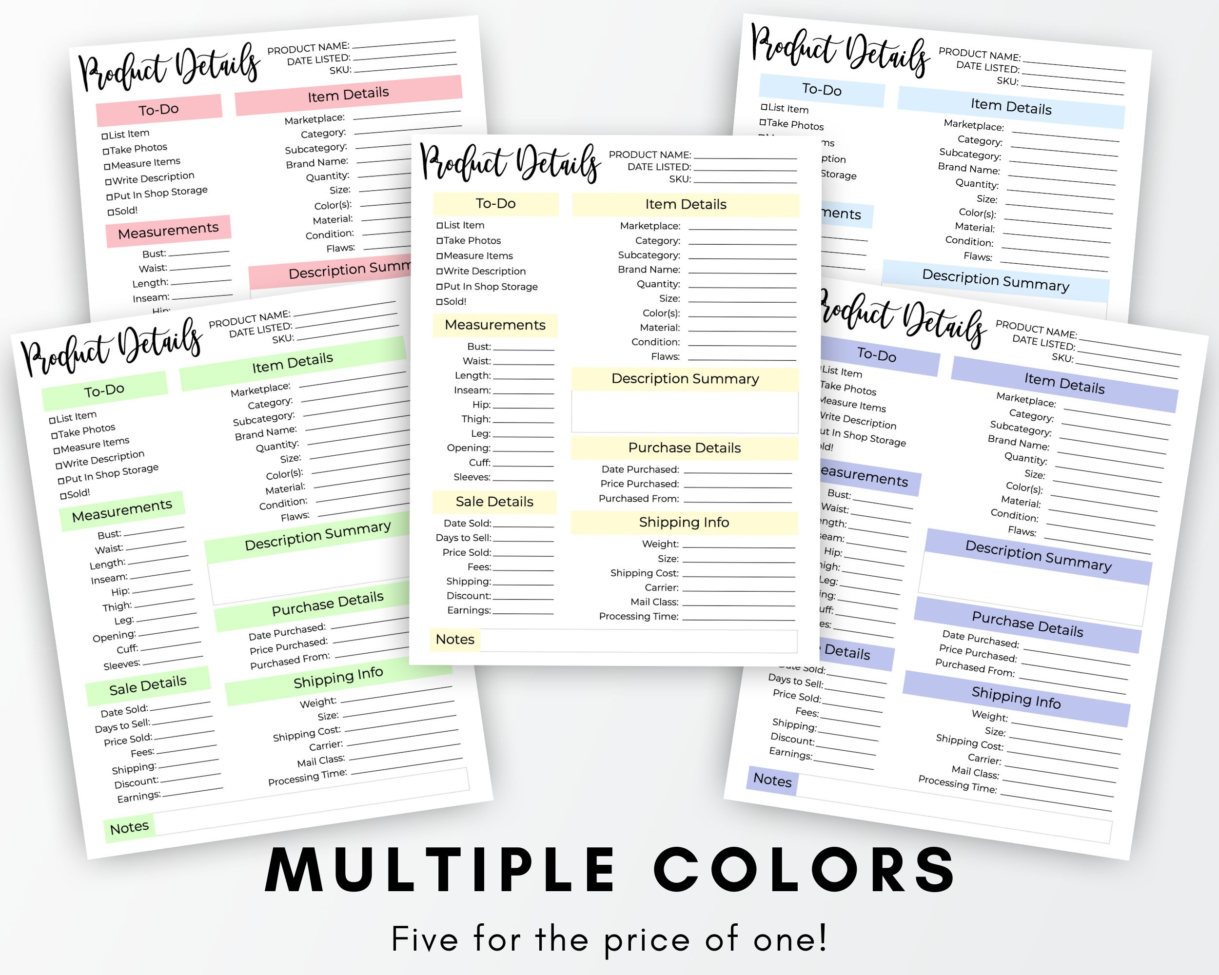 FILLABLE Online Reseller Listing Template Online Shop - Etsy