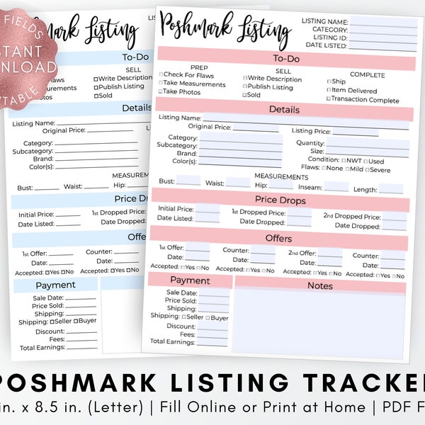 Poshmark Template - Etsy