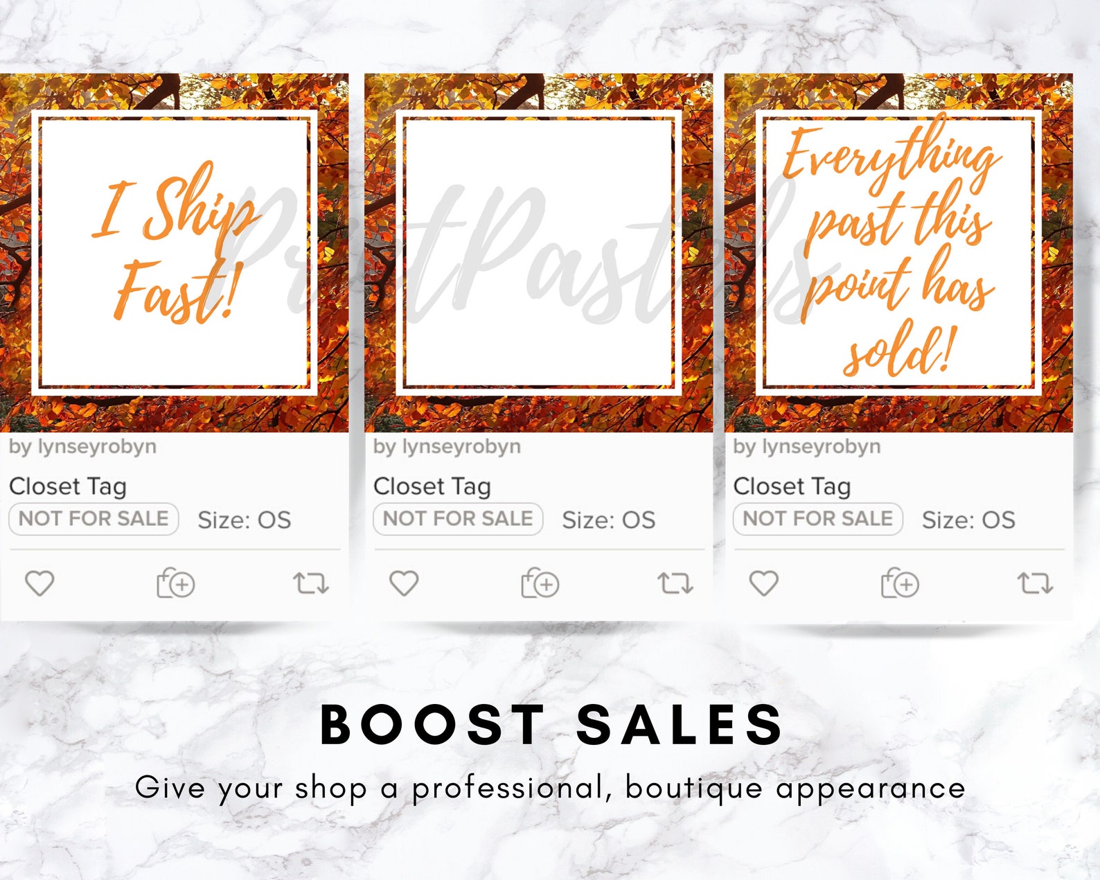 Poshmark Fall Themed Closet Signs Customized Boutique Signs - Etsy