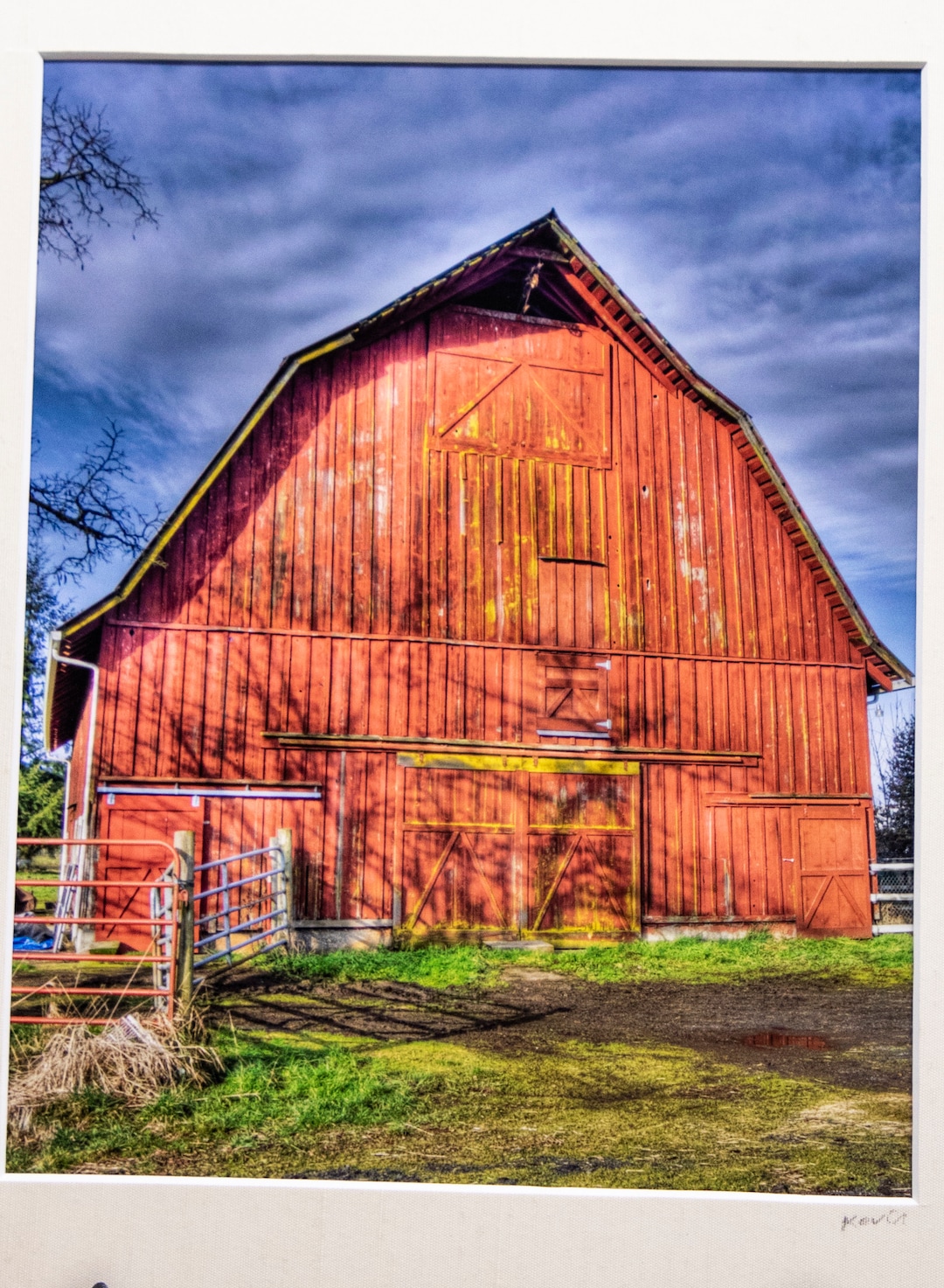 Matted Red Barn Photo - 8x10 Matted Print 11x14. Includes Free Shipping ...