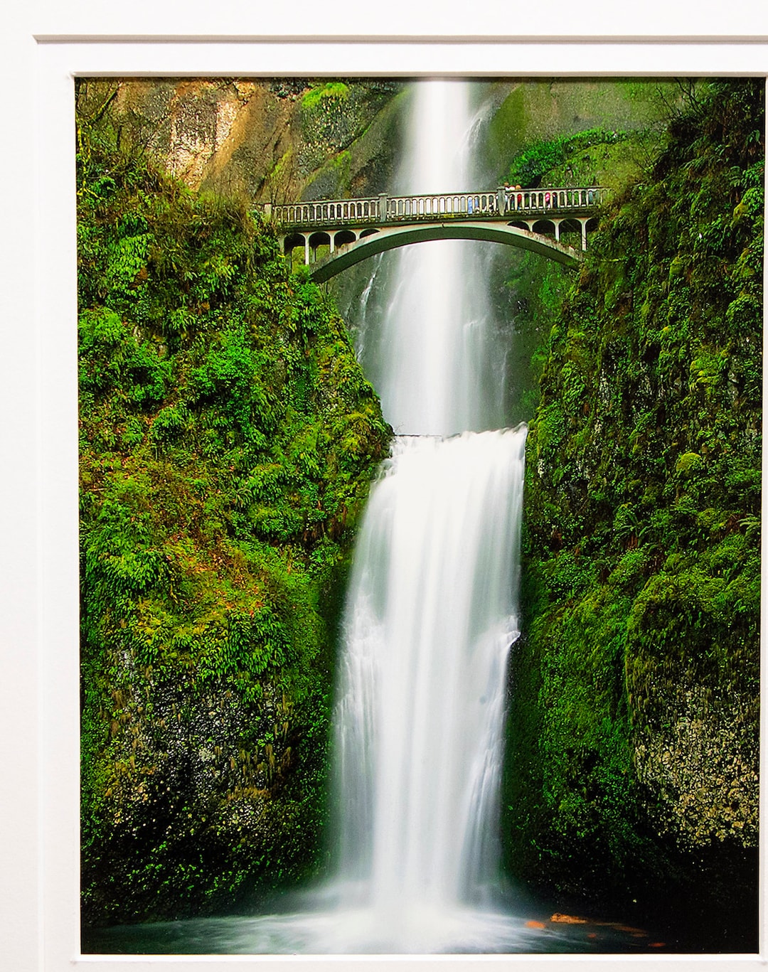 Double Matted Lower Multnomah Falls Photo 8x10 Luster Paper - Etsy