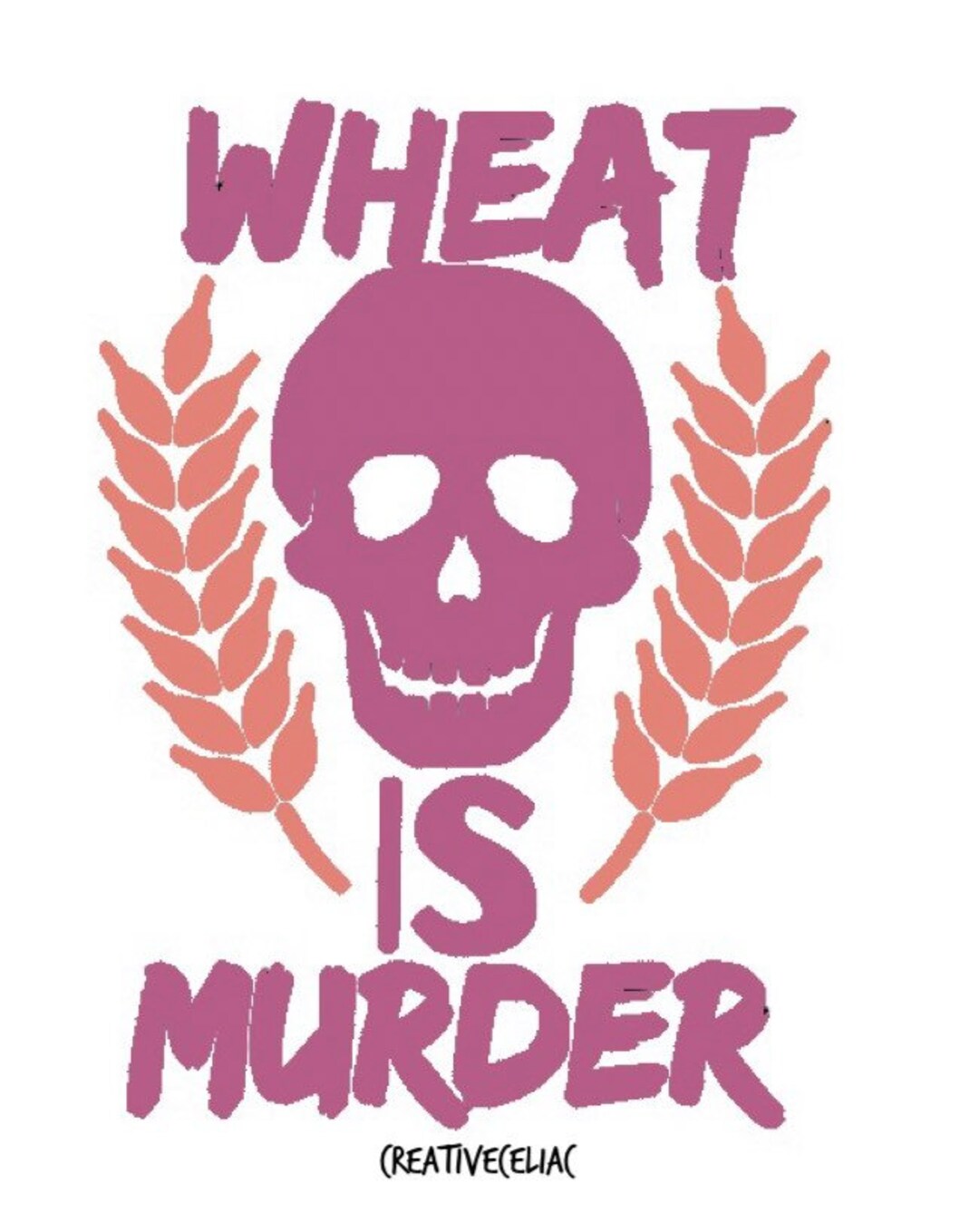 Wheat is Murder Sticker - Etsy