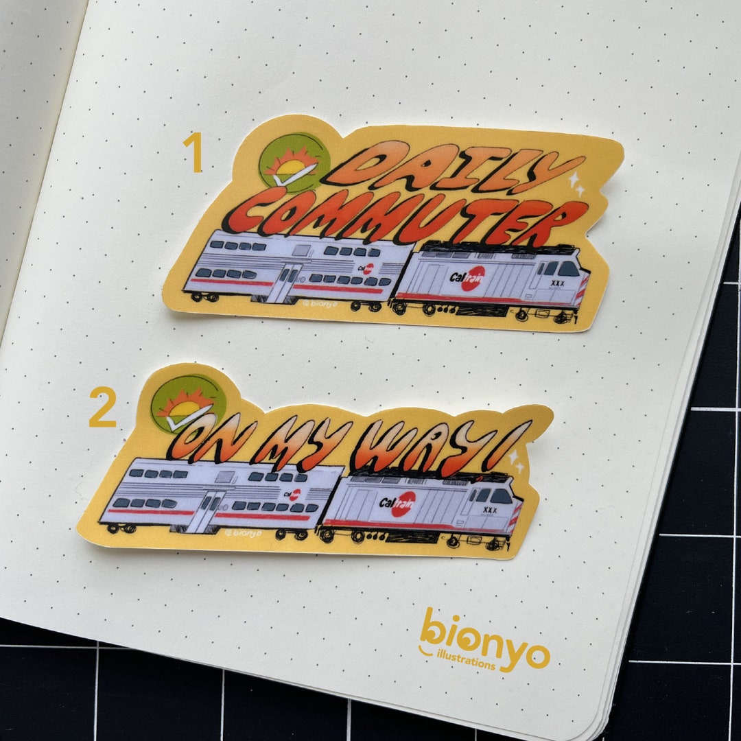 Caltrain Sticker Matte Vinyl Sticker Bay Area Public - Etsy