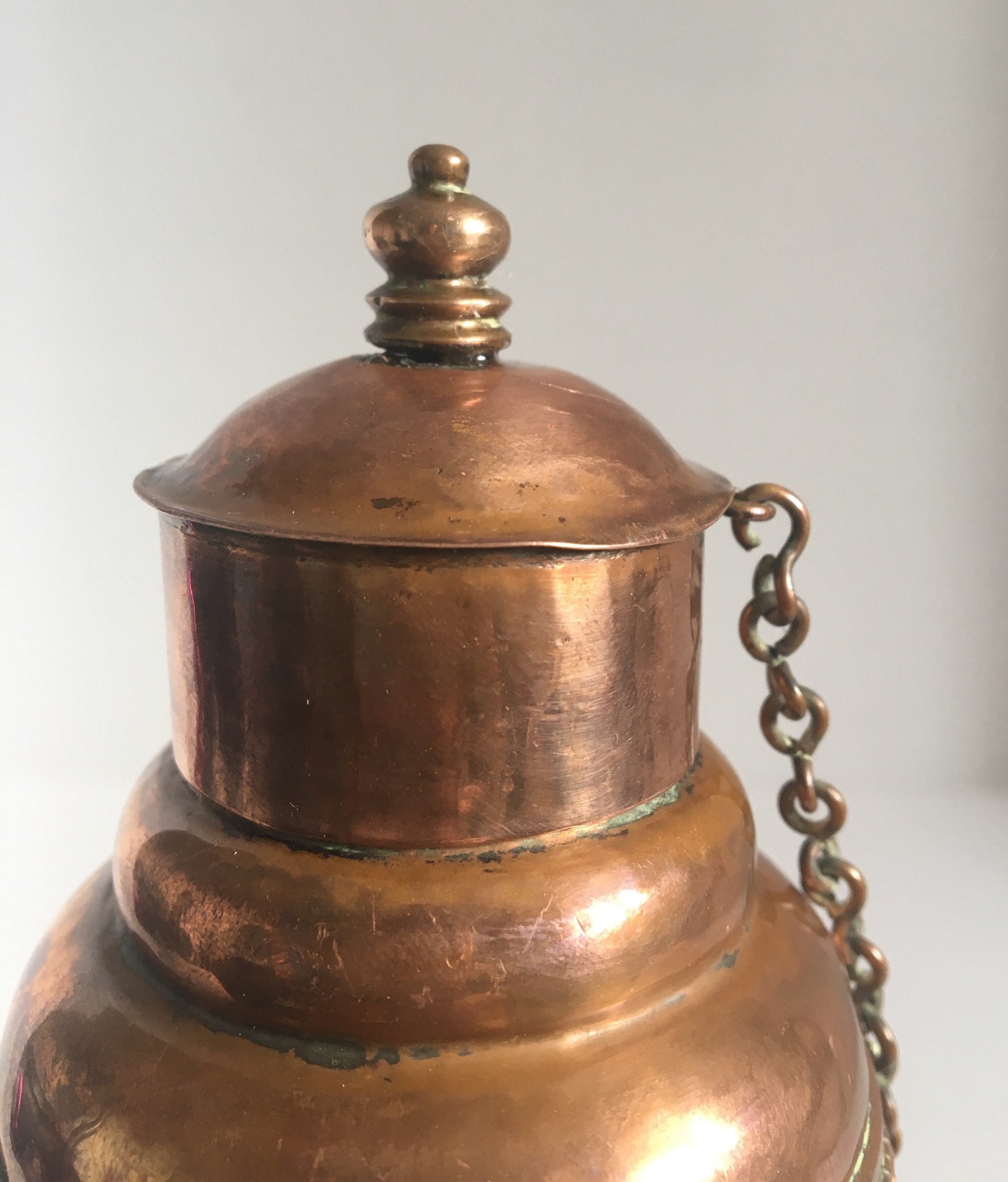 Beautiful Large Vintage Copper Flask with Lid. | Etsy