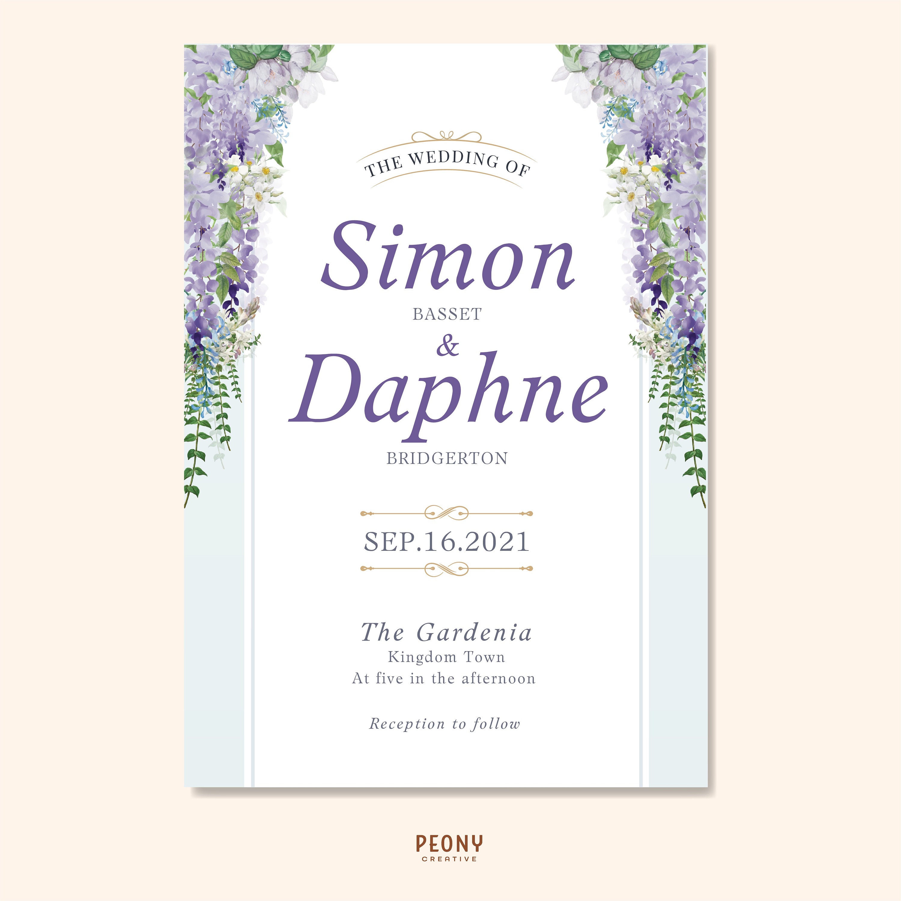 Bridgerton Inspired Wedding Invitation - Etsy UK