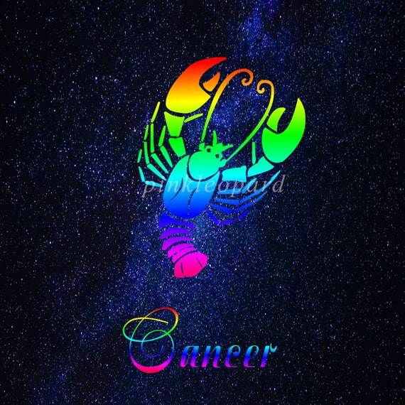 Rainbow Cancer Sublimation Design 4 Design Variant Galaxy - Etsy
