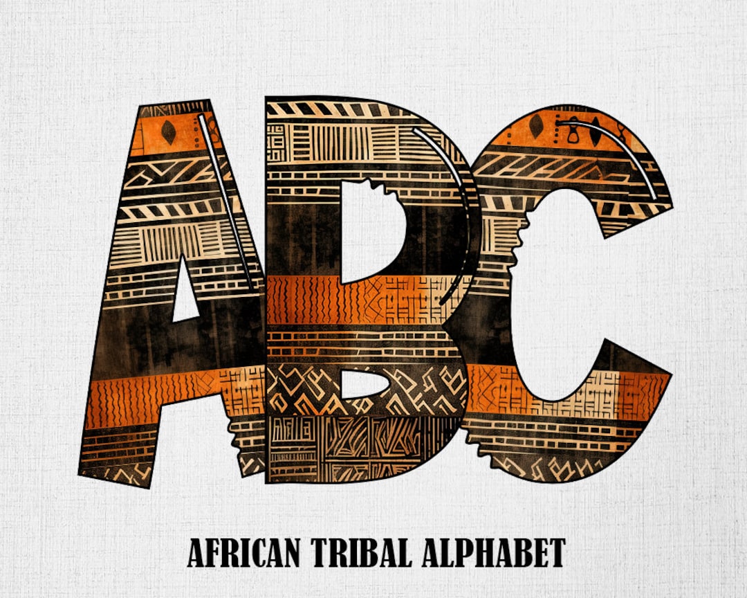 Tribal African Pattern Letters Alphabet Set Digital Download Alphabet ...