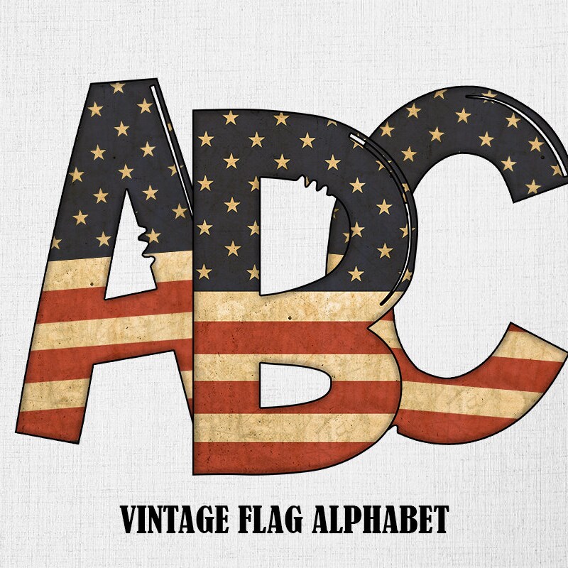 Patriotic Letters - Etsy