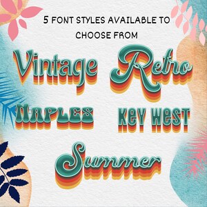 Retro 3D Custom Name Text Design Vintage Custom Text Name 5 Styles Font ...
