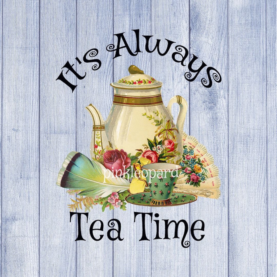 It's Always Tea Time Clip Art Victorian Tea Pot DESGN Vintage Clip Art ...
