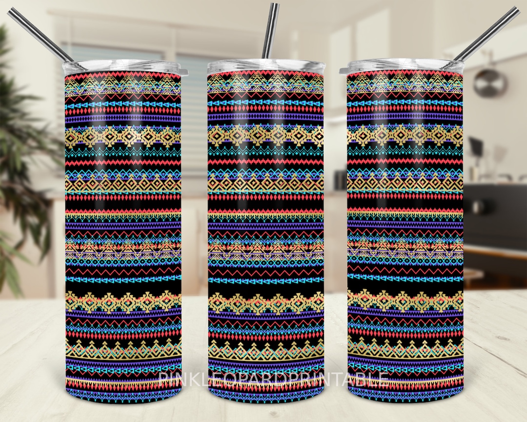 Aztec Tribal Wrap 2 TEMPLATES 20oz Skinny Tumbler Sublimation - Etsy