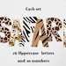 Safari Animal Print Alphabet PNG Set (commercial Use) - Etsy