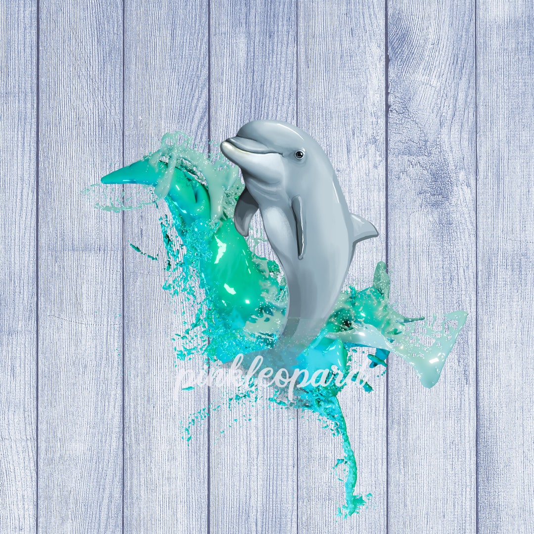Dolphin Splash Png Sublimation Designs 2 Designs Pack Watercolor Splash ...