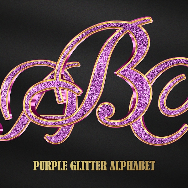 Lilac Chrome Letters - Etsy