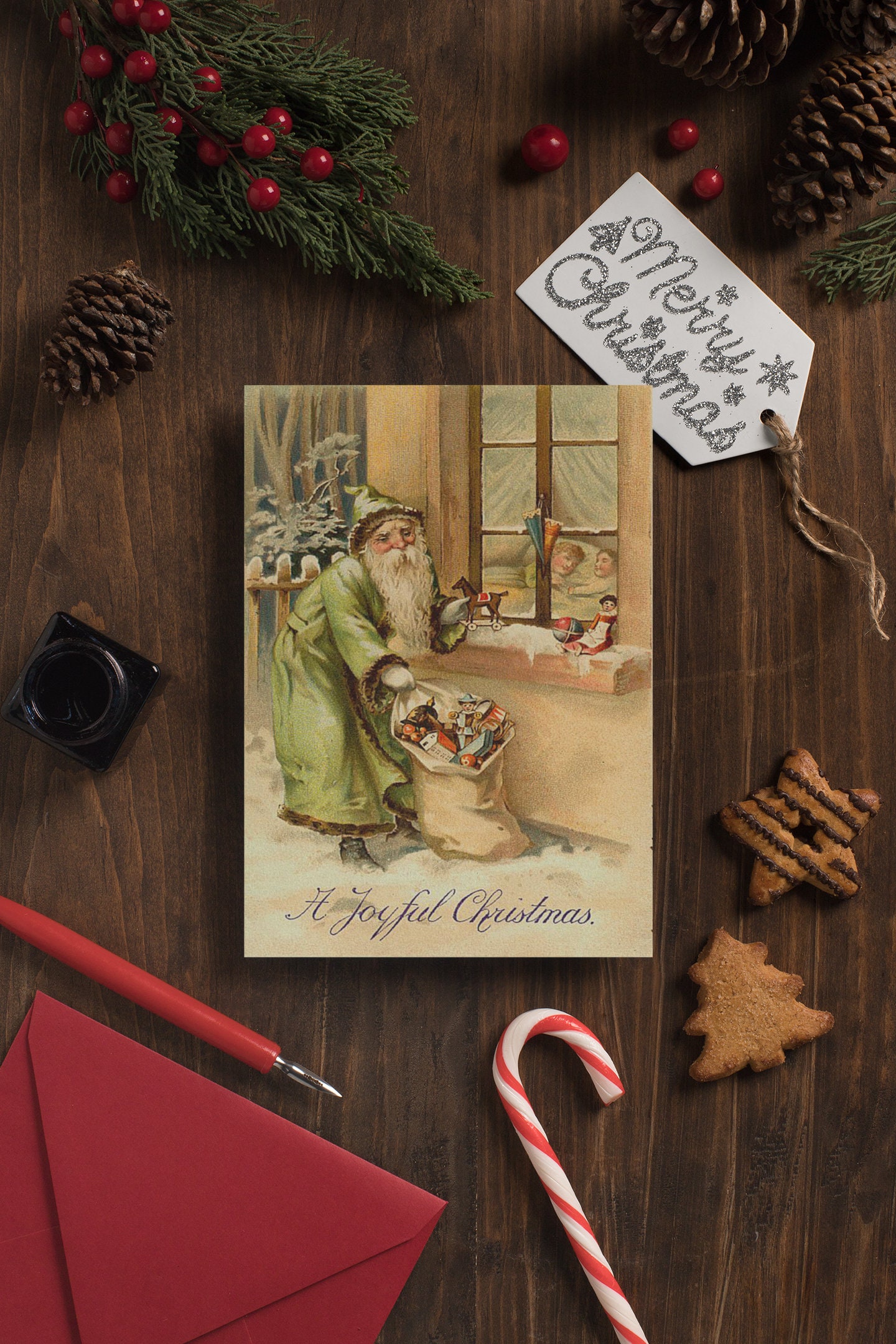 Printable Victorian Santa Postcard Santa Claus Vintage - Etsy