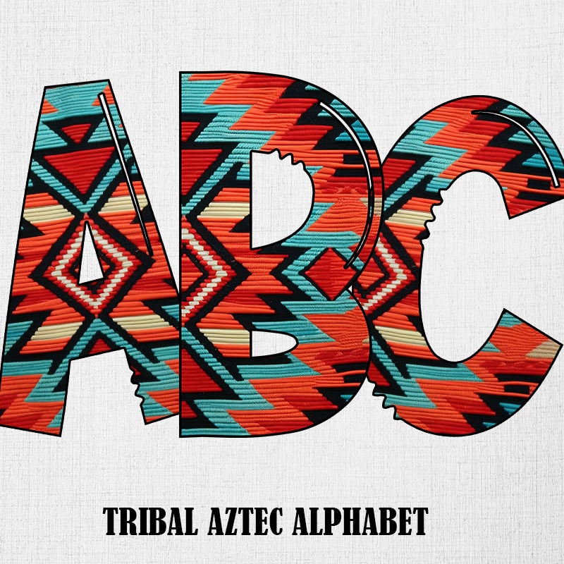 Aztec Letters Svg - Etsy