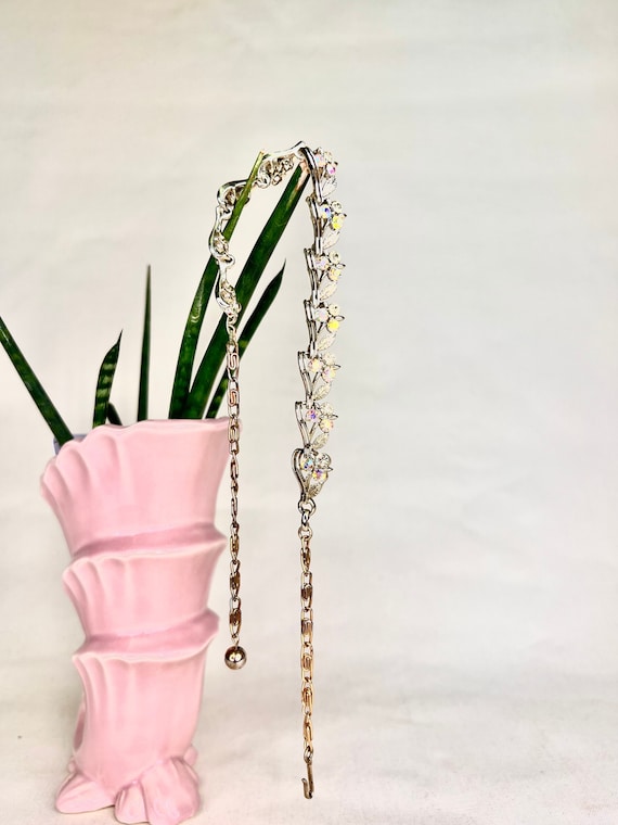 1950s Signed Lisner Necklace with Prismatic Auroras C… - Gem