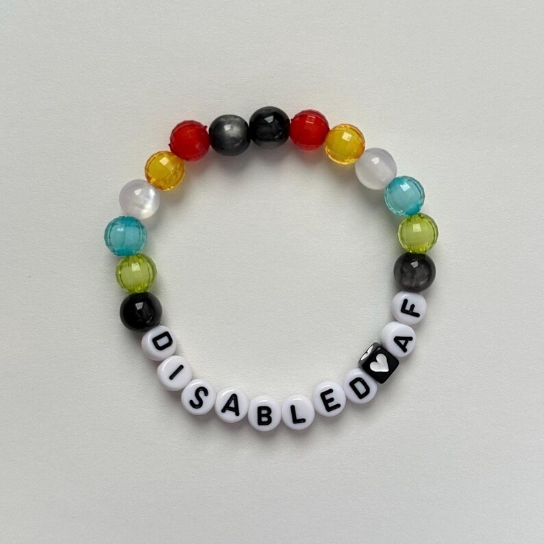 Disabled AF Disability Pride Flag Colors Spoonie Stretchy Fidget Flare ...