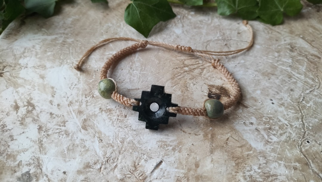 Serpentine Stone Carved Chakana Incan Cross Bracelet Machu Pichu Stone ... Serpentine Stone Carved Chakana Incan Cross Bracelet Machu Pichu Stone ...