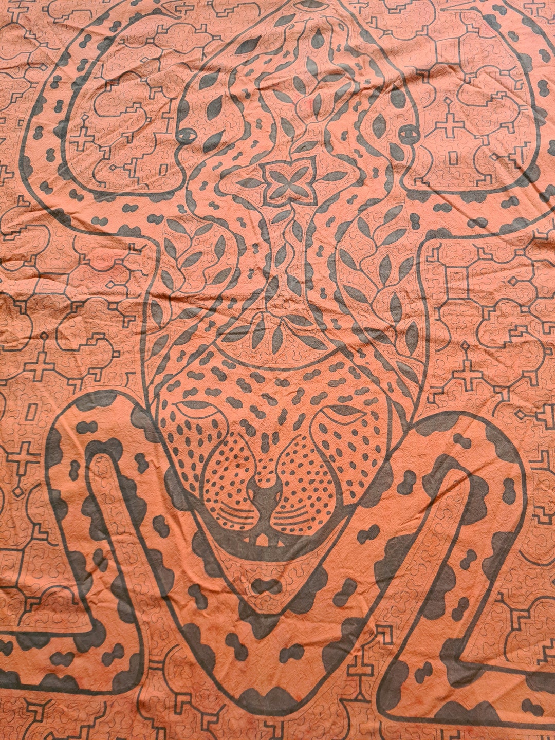 Large Traditional Shipibo Handpainted Altar Cloth Ceremonial Shamanic ...