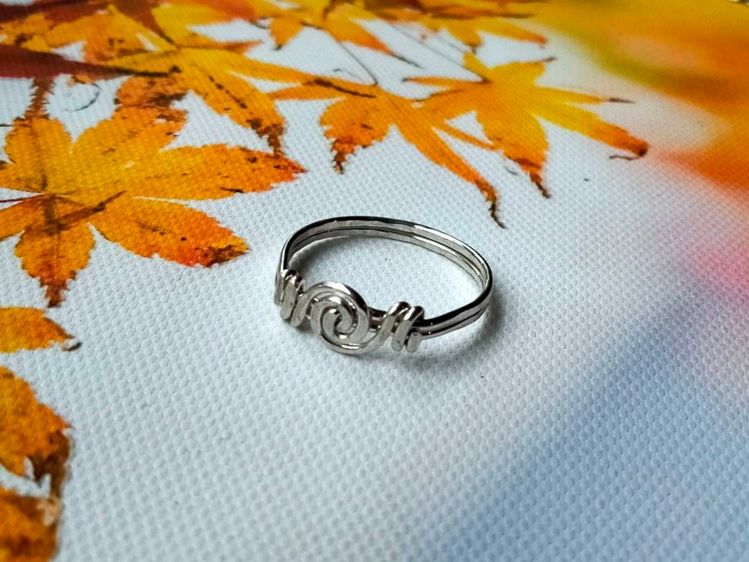Sterling Silver Swirl Ring, Friendship Ring, Stack-able Whimsical ...