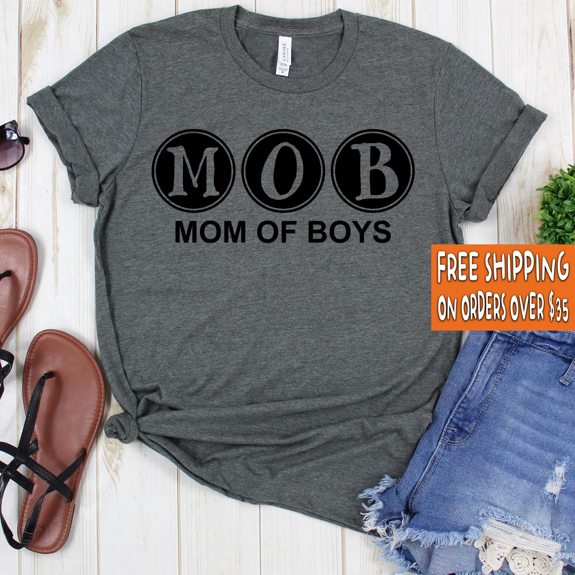 MOB Shirt Mom Of Boys Shirt Mommy Shirt Mommy Mama Shirt | Etsy
