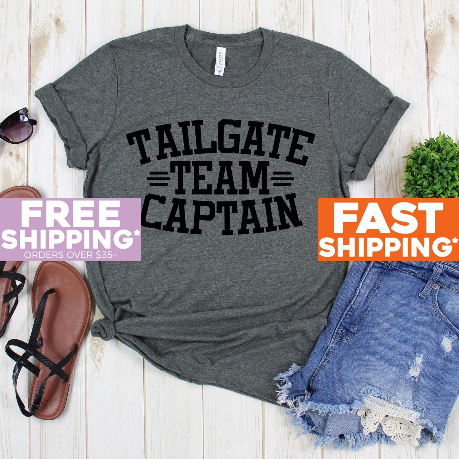 Football Shirt Tailgate Team Captain All Uppercase - Etsy