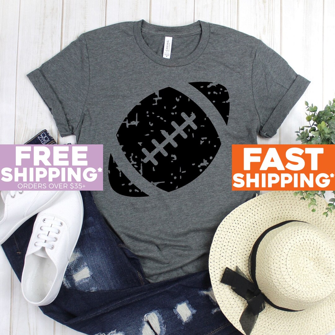 Game Day Shirt Grunge Football Slanting Football Football Season Tee ...