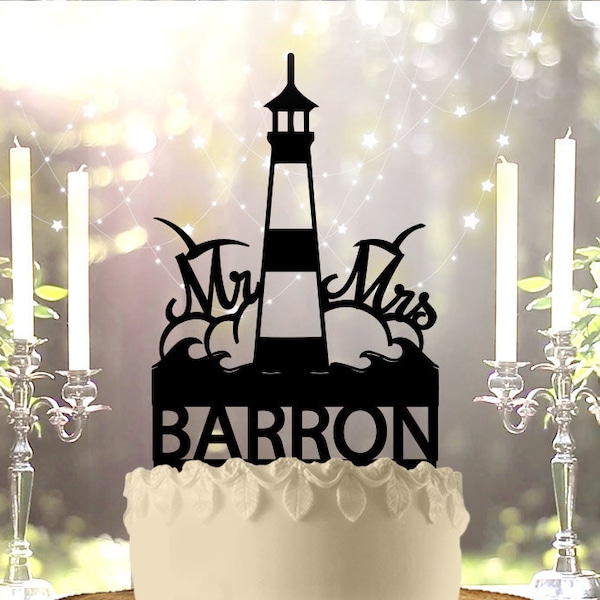 Lighthouse Cake Topper - Etsy