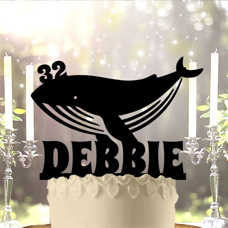 Whale Cake Topper - Etsy