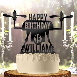 Drone Name and Age Happy Birthday Drone Personalized Birthday Cake ...