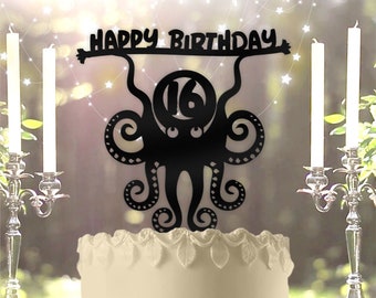 Octopus Cake Topper - Etsy