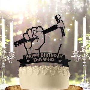 Hammer Time With Name Personalized Birthday Cake Topper - Etsy