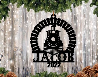 Train Ornament, Train Christmas Ornament, Locomotive Ornament, Steam ...