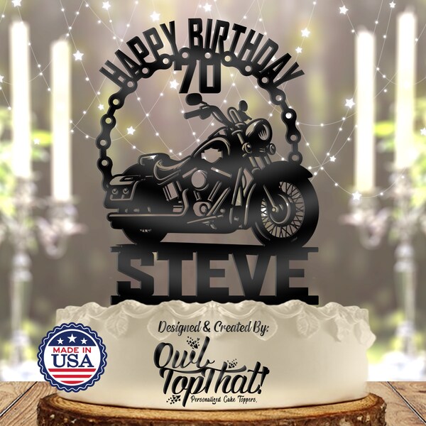 Motorcycle Cake - Etsy