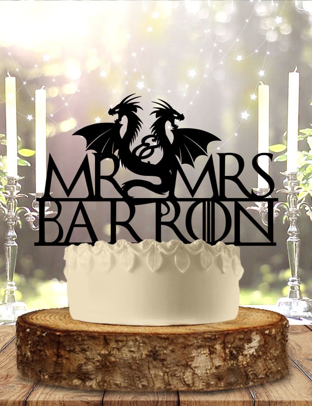 Dragons Personalized Wedding Cake Topper - Etsy