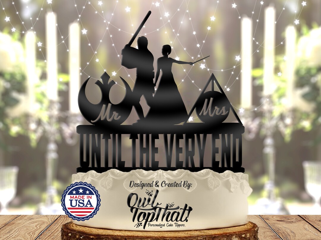 Jedi and Mage Until the Very End Fantasy Themed Custom Wedding Cake ...