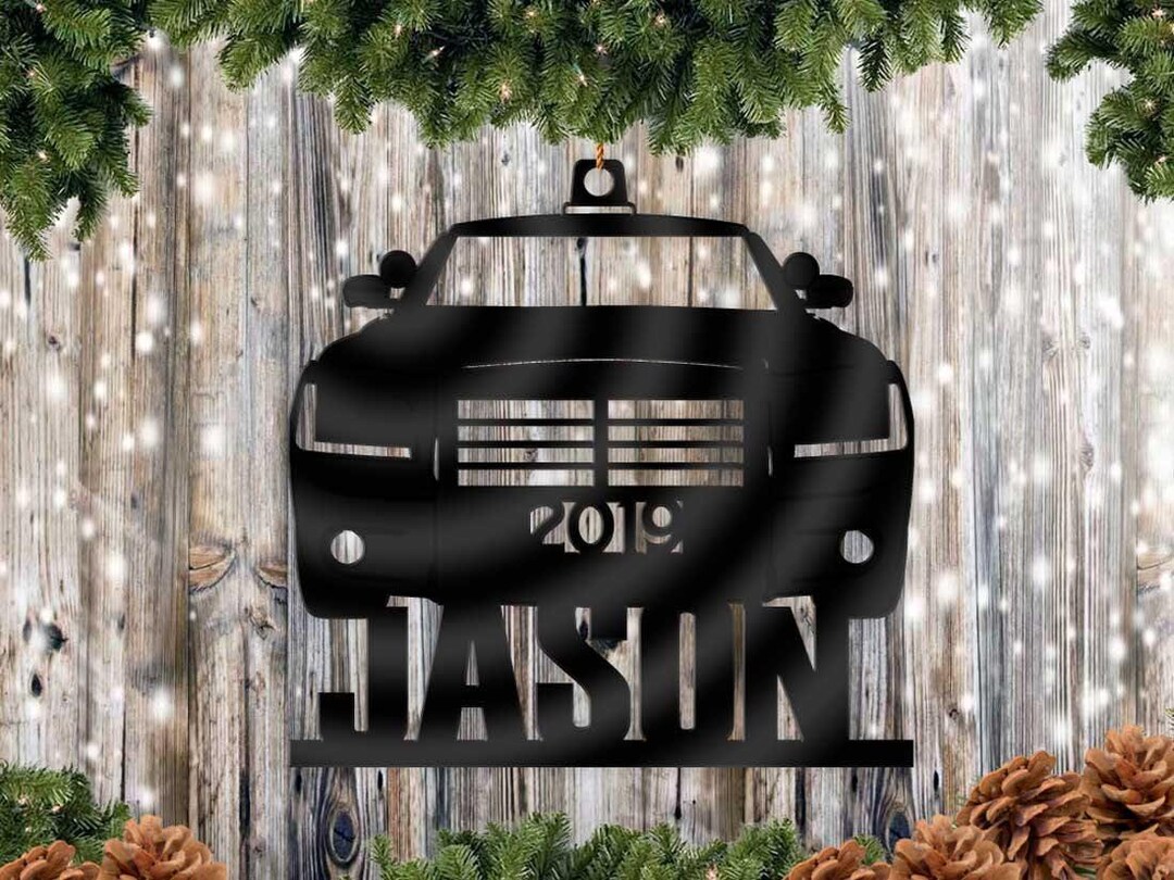 Police Law Enforcement Cop Car Name Tag Ornament Personalized Name ...