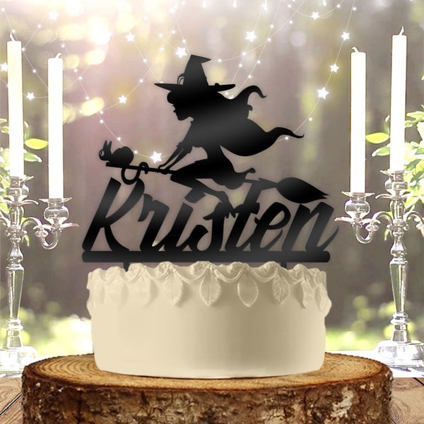 Witch Cake Topper - Etsy